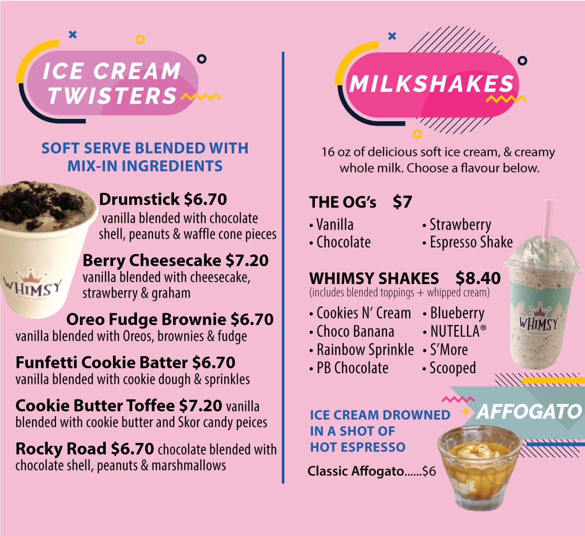 Menu - WHIMSY Ice Cream & Donuts | Halton Hills